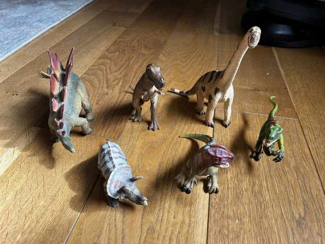 SCHLEICH DINOSAUR BUNDLE x 6, T-Rex, Brachiosaurus, Stegosaurus ...