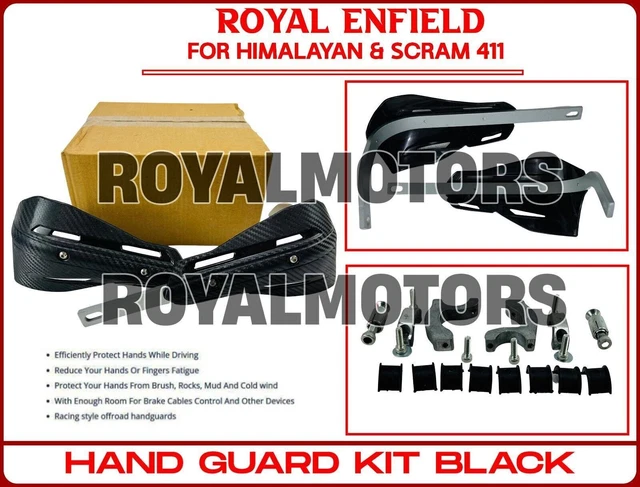ROYAL ENFIELD &HAND GUARD KIT" (BLACK) For Himalayan & Scram 411 £33.47 ...