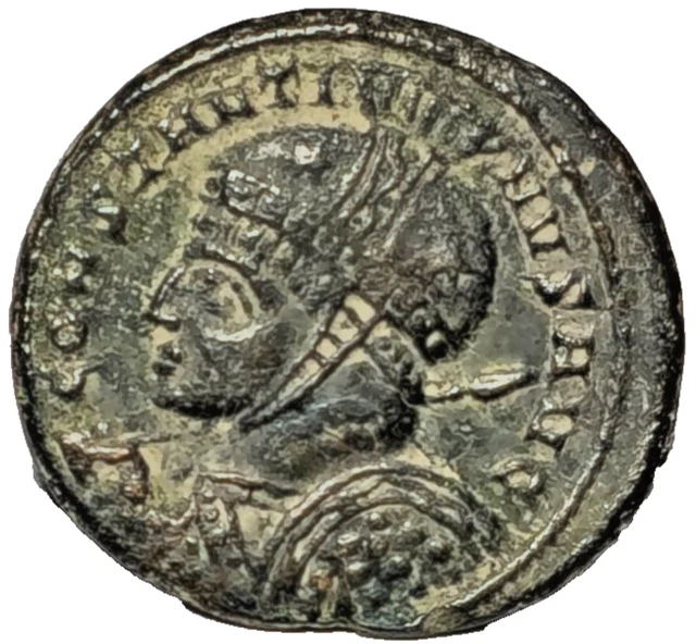 EXTREMELY RARE MINT Ancient Roman Bronze Coin Drachm Constantius-2,4 Gr ...