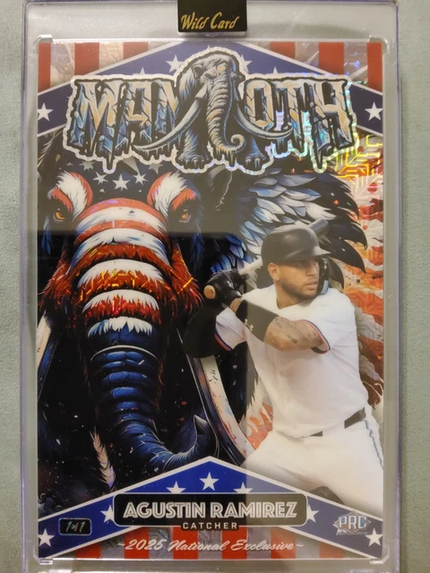 2025 WILD CARD Dino-Might PreHistoric Mammoth Agustin Ramirez Marlins ...