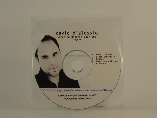 DAVID D'ALESSIO SONGS TO UNDRESS YOUR EGO (H1) 5 Track Promo CD Single ...