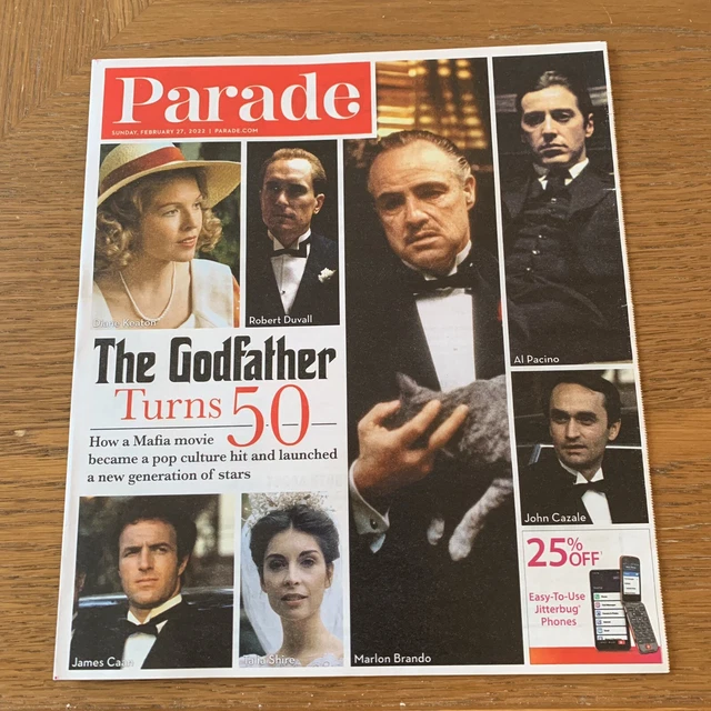 PARADE MAGAZINE 2022 The GODFATHER Pacino Brando Celeb Movie Newspaper ...