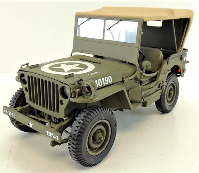 DANBURY/FRANKLIN MINT 1:16 1942 WWII Willy’s Jeep Military US Army ...