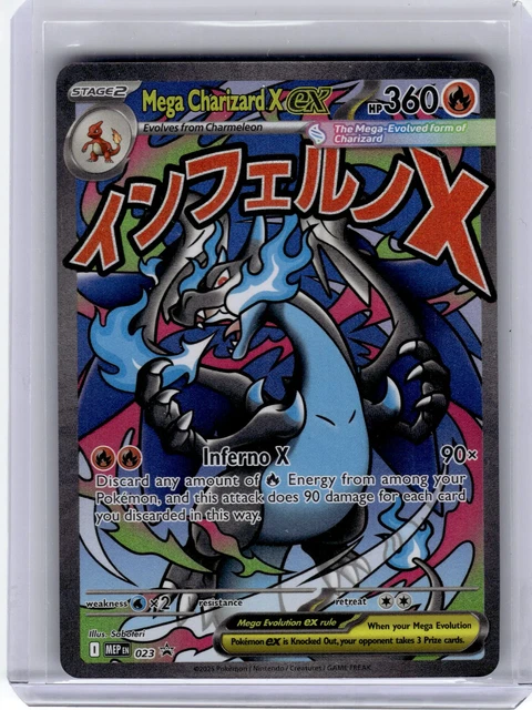 2025 POKEMON—MEGA CHARIZARD X EX #023 Mega Evolution—Black Star Promo ...