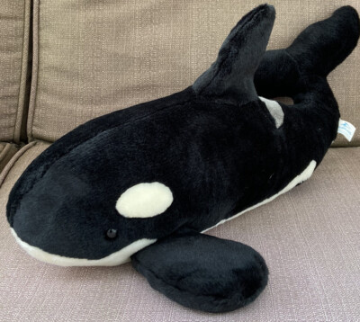 Gingerbread Decor Steiff Ozzie Orca Stuffed Animal - 15 Inch Premium ...