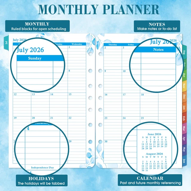 PLANNER REFILLS 20262027 Planner Refills, July 2026 June 2027, 2 Pages ...