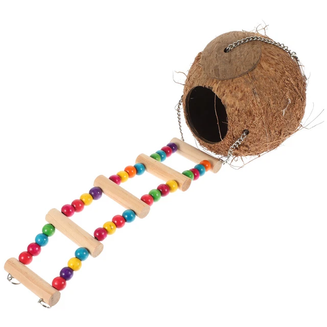 CASA DEI RETTILI cocco naturale legno casetta per piccoli animali ...