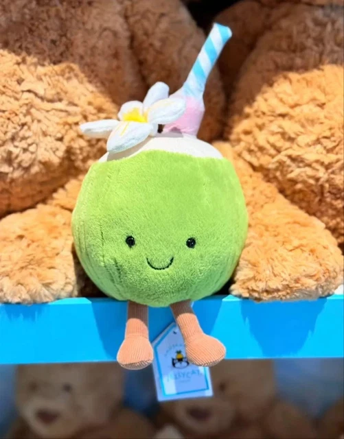 JELLYCAT- AMUSEABLES ARUBA Coconut plush doll tags+dust bag 1pcs new £ ...