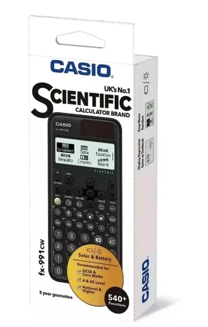CASIO FX-991CW ADVANCED Scientific Calculator A/AS Level Maths NHD 540 ...