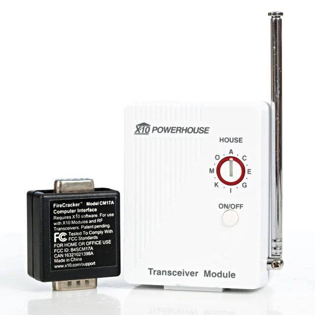 X10 POWERHOUSE RF Firecracker Interface Kit CM17A TM751 Transceiver ...