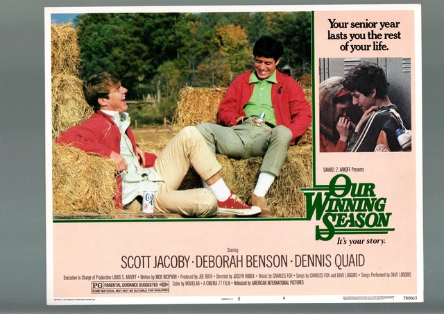 OUR WINNING SEASON-1978-DRAMA-FN-LOBBY Card-Dennis Quaid-Deborah Benson ...