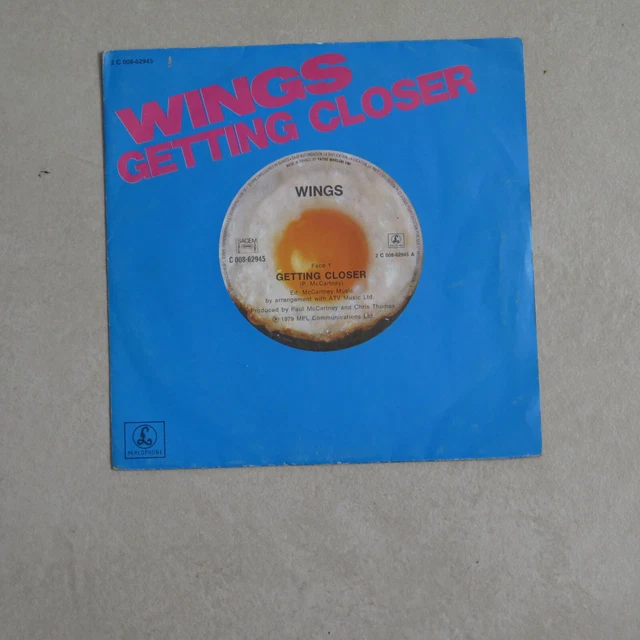 PAUL MCCARTNEY - WINGS - THE BEATLES - FRENCH SP 45T VINYLE - GETTING ...