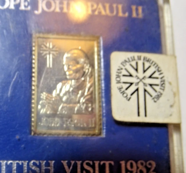 1982 BRITISH VISIT Pope John Paul II Visit to Great Britain Silver Bar ...