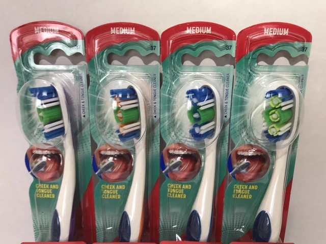 4 COLGATE 360 TOOTHBRUSH, WHOLE Mouth Clean, SOFT, with Tongue & Cheek ...
