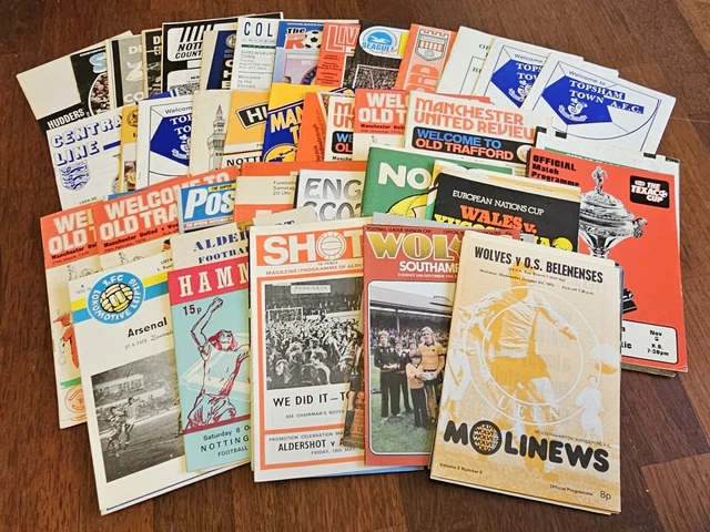 JOB LOT FOOTBALL Programmes 1960s 1970s 1980s 1990s Approx. 150 £31.00 ...