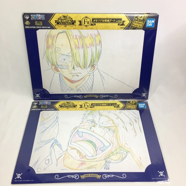 ONE PIECE ANIMATION Cel Print Design Memorial Set Sanji Zoro Limited ...