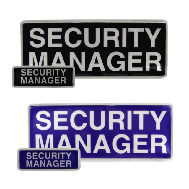 L-MAX REFLECTIVE SECURITY Manager Badge with Hook & Loop Patch ...