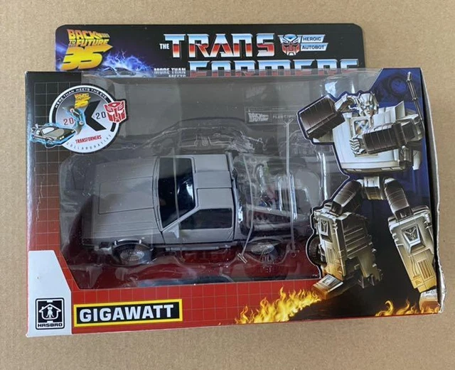 GIGAWATT DELOREAN FIGURE Transformers Back to the Future 35th ...