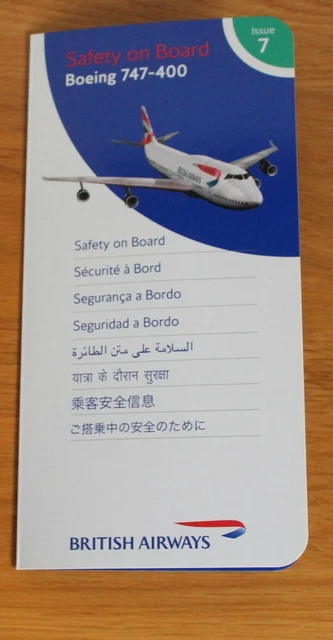 SAFETY CARD - British Airways 747-436 issue 7. £6.50 - PicClick UK SAFETY CARD - British Airways 747-436 issue 7. £6.50 - PicClick UK