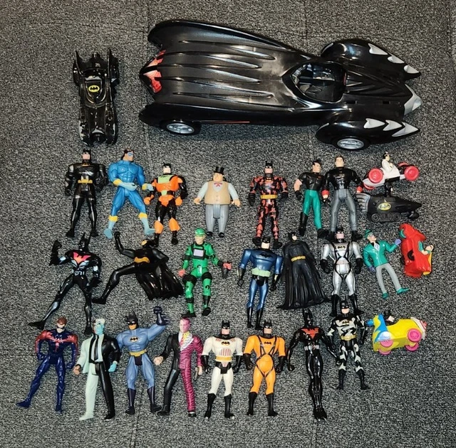VINTAGE 90S BATMAN Lot Action Figures, Batmobile, Kenner, Hasbro ...