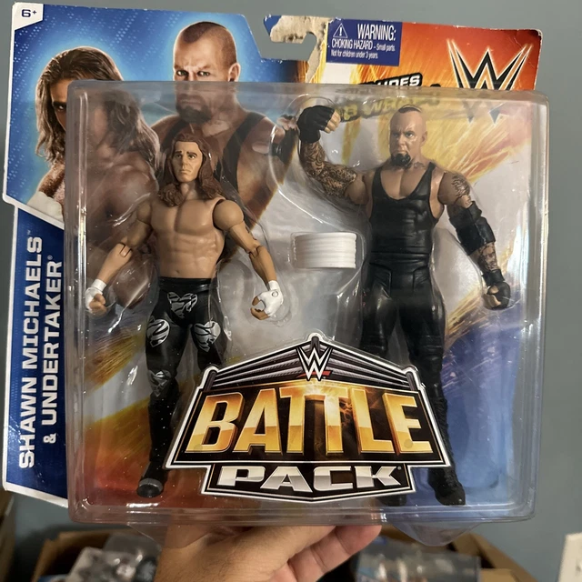 MATTEL WWE SERIES 33 Shawn Michaels & Undertaker Battle Pack complet avec enveloppement côtelé ...