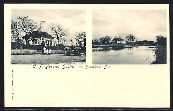 AK HAMBURG-BRAMFELD, GASTHAUS Seehof von C. F. Bessler am Bramfelder ...