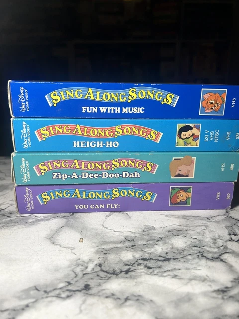 DISNEYS SING ALONG Songs Fun With Music (VHS) 1st Edition Lot Of 4 RARE ...