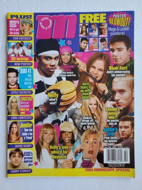 2003 M TEEN Magazine JOSH HARTNETT Avril Lavigne EMINEM Justin ...