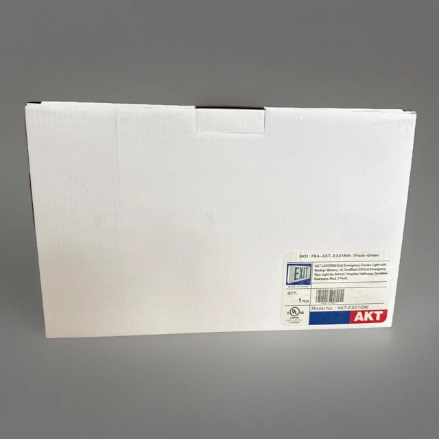 AKT LIGHTING DOUBLED Sided Emergency Exit Sign (1-Pack Green) £11.39 ...