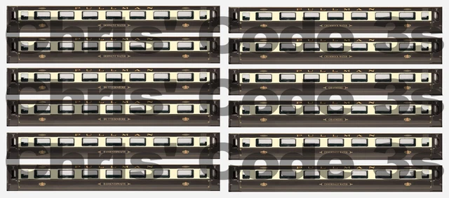 ADHESIVE VINYL COACH Decals suit N Gauge Graham Farish - Pullman MK2 ...