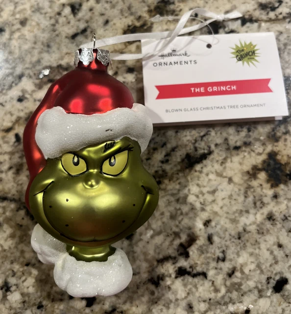 HALLMARK THE GRINCH Dr. Seuss Blown Glass Tree Ornament Christmas ...