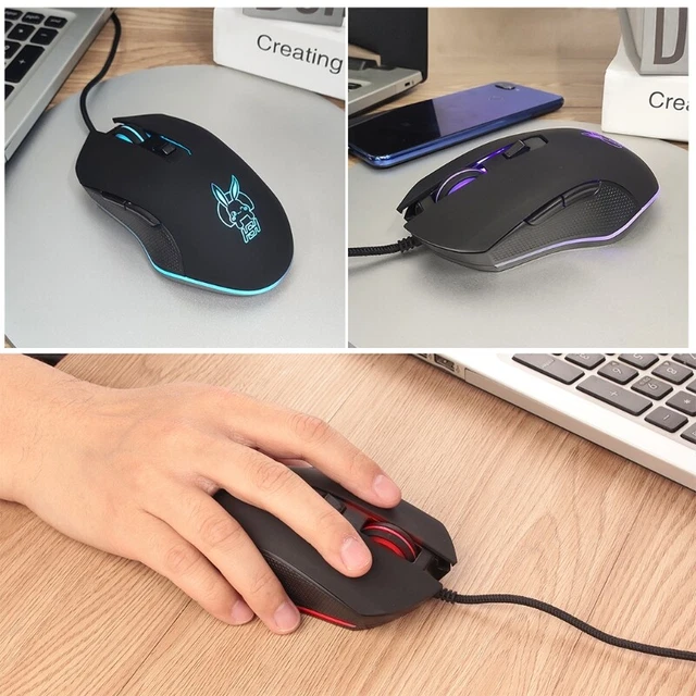 RABBIT USB C LED Mouse 2400DPI Type C Wired Mouse for Laptop Tablet £11 ...