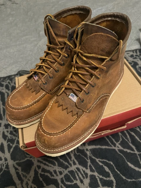 RED WING CLASSIC 1907 Moc Toe Boot for Men, Size 11 - Copper £174.59 ...