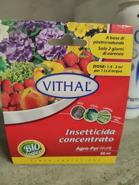 BIO VITHAL INSETTICIDA AGRO-PYR piretro naturale biologico 20 ml, 2 ml ...