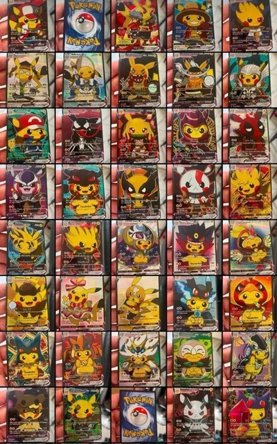 PIKACHU VCOS COMPLETE SET - 55x Pokemon Cards Cosplay Holo Full Art Alt ...