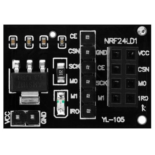 NRF24L01+ PCB ADAPTER Breakout Board Wireless Pinout Funk Modul Ahoy ...
