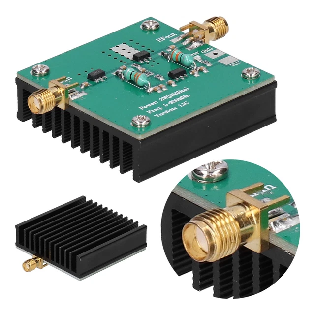 12VDC RF POWER Wideband Amplifier Amplification Module 1-930MHz Working ...