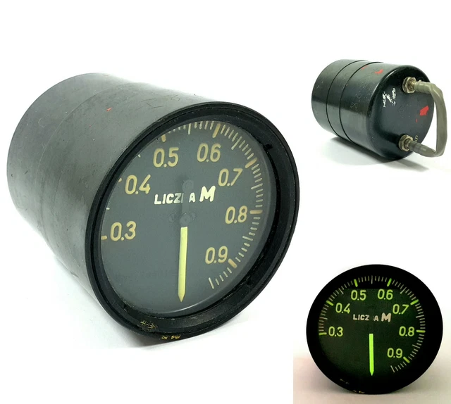 AIRCRAFT COCKPIT INDICATOR Mach Meter Speed Lim Mig Su Russian Soviet ...