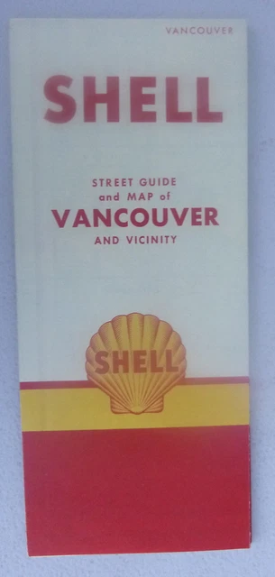 1956 VANCOUVER STREET map Shell oil gas vicinty $12.99 - PicClick