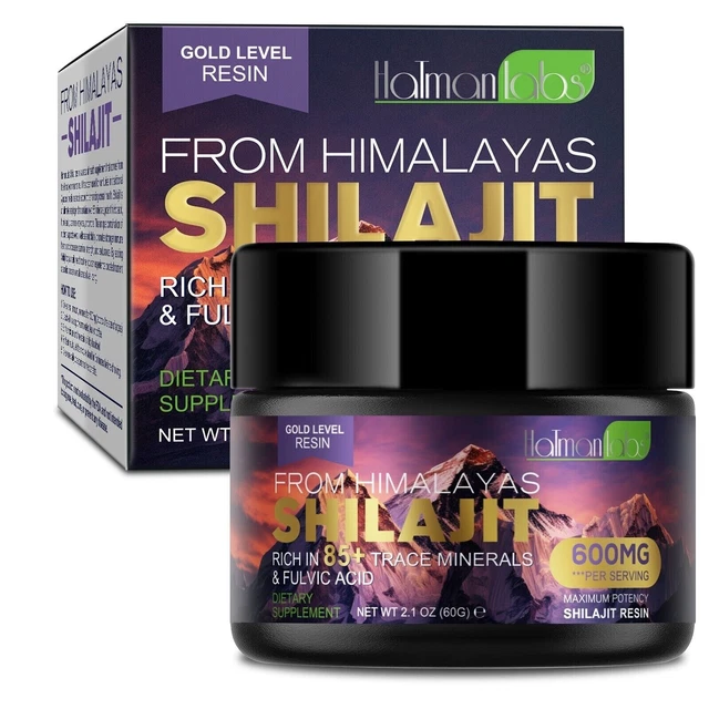 SHILAJIT RESIN ORIGINAL Himalayan Shilajit 60g Lab Tested Organic Gold ...