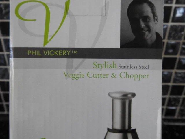 BRAND NEW PHIL Vickery Stylish Stainless Steel Veggie Cutter & Chopper ...