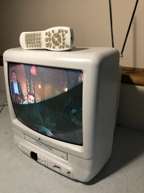 ZENITH TVBR1325W 13& CRT TV VCR Combo VHS Player Retro Gaming ...