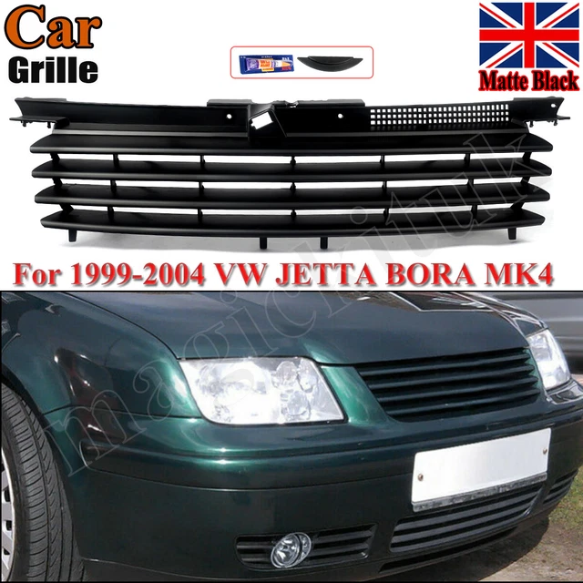 FITS FOR VW Golf MK4 Badgeless Debadged Mesh Sport Front Grill Black W ...