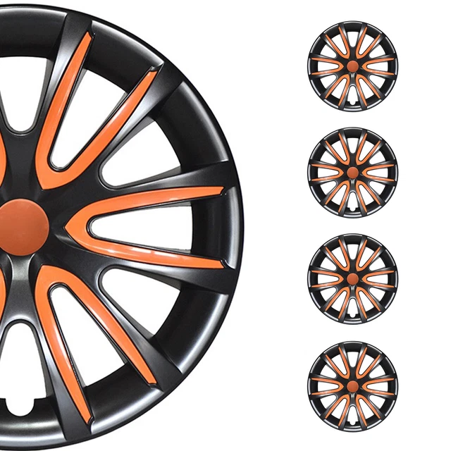 16& WHEEL COVERS Hubcaps for Ford Transit Black Orange Gloss EUR 111,34 ...