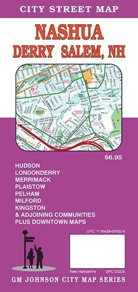 CITY STREET MAP of Nashua, Derry, Salem, New Hampshire, by GMJ EUR 6,42 ...