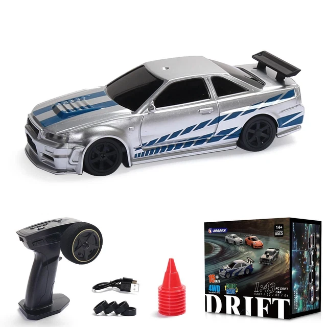 1/43 RC RACING Car R34 High Speed Drift Vehicle 4X4 RTR Mini Car Model ...