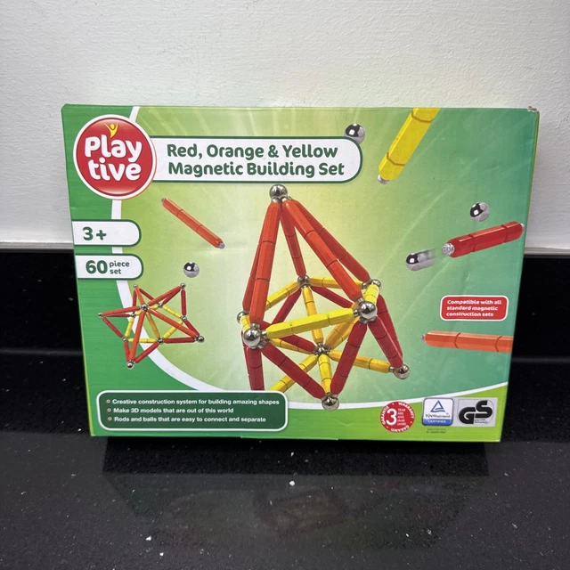 PLAYTIVE MAGNETIC BUILDING Set 60 Pieces Age 3+ £6.96 - PicClick UK