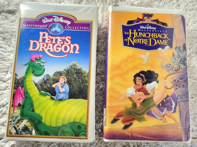 2 WALT DISNEY Masterpiece Collection VHS Pete's Dragon & Hunchback Of ...