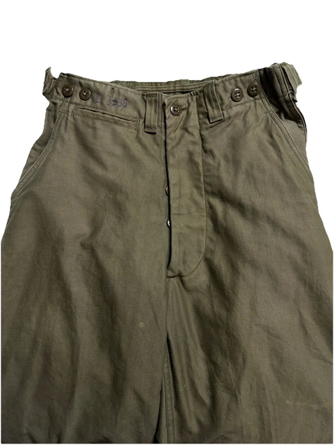 VINTAGE 40S WW2 M43 OD Green Field Trousers Pants Mens Military Army ...