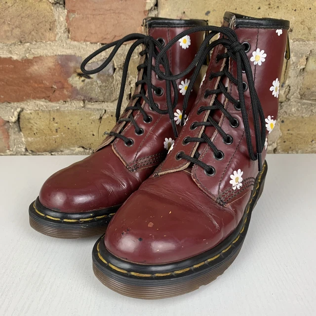 DOCTOR MARTENS 1460 Made in England Oxblood Leather Boots Size UK 3 Dr ...
